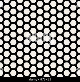 Black and white honeycomb simple seamless pattern. Regular hive cell ...