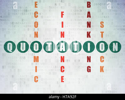 Money concept: Quotation in Crossword Puzzle Stock Photo - Alamy