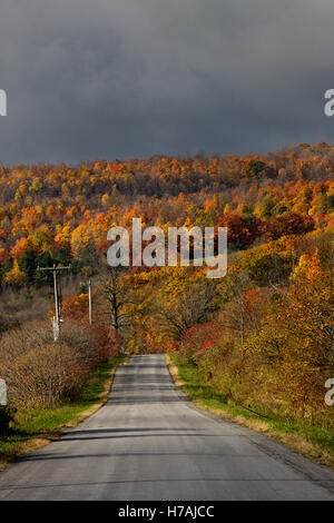 Colorful Autumn foliage upstate New York in Adirondack Mountains Stock ...