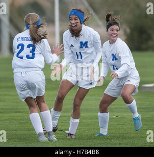 Usa. 3rd Nov, 2016. From left, St. Michael's Francis Schneider, Astid ...