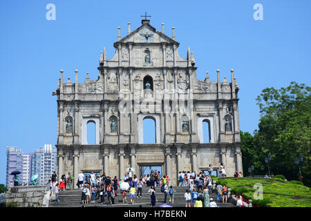 Ruin of Sao Paulo Church Old city of Macau China Stock Photo - Alamy