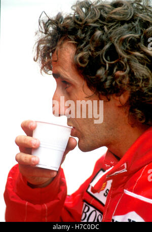 French motor racing driver Alain Prost. He has been driving Formula 1 ...