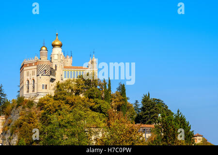 Rocchetta Mattei medieval castle in Italy Stock Photo - Alamy