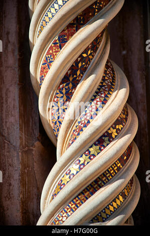 Tuscan Gothic medieval sculpted decorative twisting pillar, 14th ...