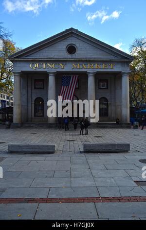 Quincy Market in the fall, Quincy, Boston, Massachusetts, United States ...