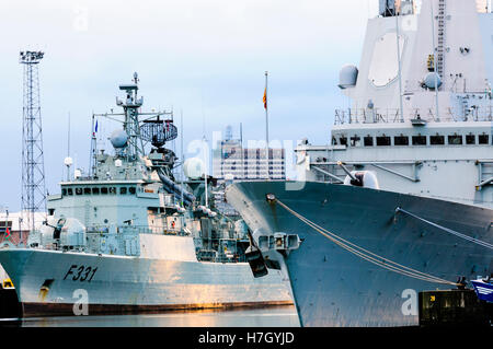 Standing NATO Maritime Group One (SNMG1) ship BNS Louise Marie as seen ...