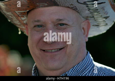 Mayor Dan Daub of Tower City PA, a Trump supporter is seen wearing a ...