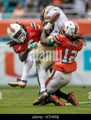 Miami defensive back Jamal Carter runs a drill at the NFL football ...