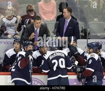 Colorado Avalanche head coach Jared Bednar in the third period of an ...