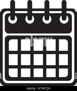 calendar planner icon over white background, line style, vector ...