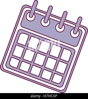 calendar planner icon over white background, line style, vector ...