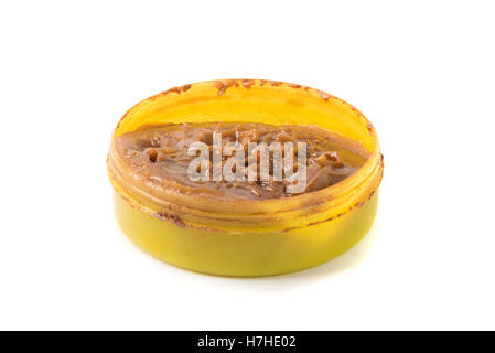 Used solder wax for soldering work isolated on white background Stock ...