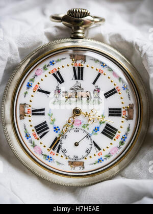Macro analog watch second hand across face Stock Photo - Alamy