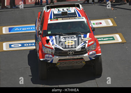 Driver Bernhard Ten Brinke, of Netherlands, and co-driver Tom Colsoul ...
