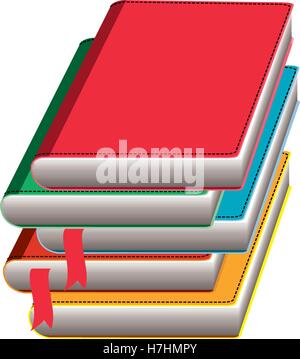 stack of academic books over white background. colorful design. vector ...