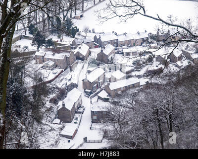 Castleton and The Hope Valley in winter,Peak District National Park,UK ...