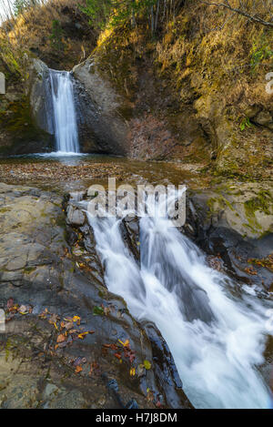 Waterfall in late autumn, Sakhalin Island, Russia Stock Photo - Alamy
