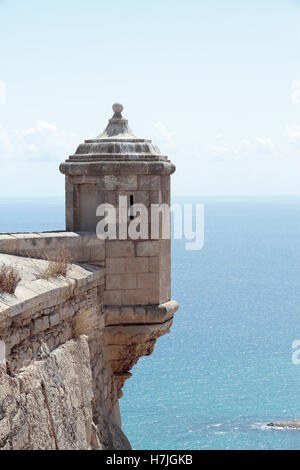 sentry box in santa barbara castle Stock Photo - Alamy