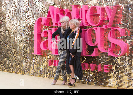 Jennifer Saunders and Joanna Lumley attend the premiere of "Absolutely ...