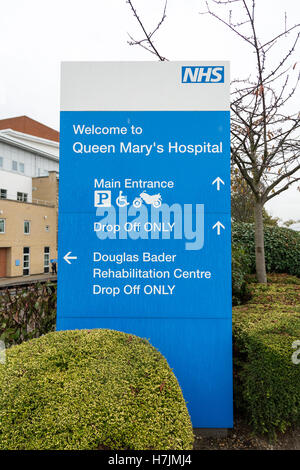 Entrance to Queen Mary's Hospital in Roehampton, London, UK Stock Photo ...