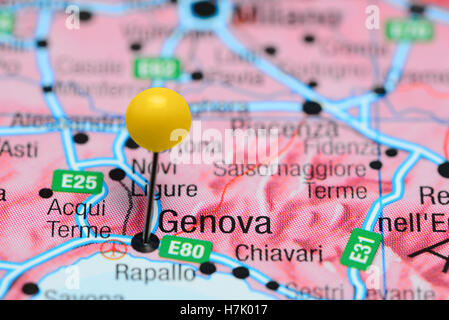 Genova on map Stock Photo - Alamy