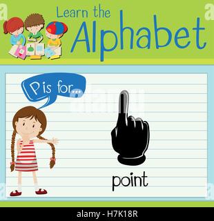 Flashcard letter P is for point illustration Stock Vector Image & Art ...