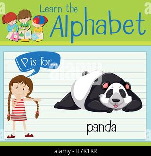 Flashcard letter P is for Panda Stock Vector Image & Art - Alamy