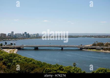 South Perth Mitchell freeway Narrows Bridge 1959 and Swan River Perth ...