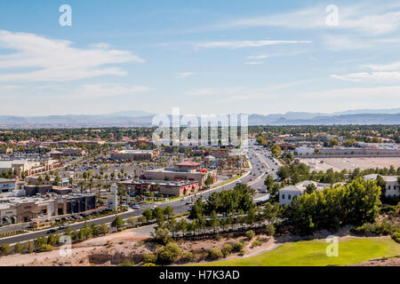 wide angle cityscape Las Vegas, Nevada, USA Stock Photo - Alamy
