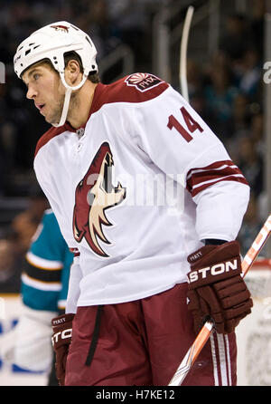 Phoenix Coyotes' Taylor Pyatt during an NHL hockey game against the ...