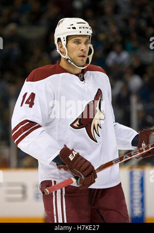 Phoenix Coyotes' Taylor Pyatt during an NHL hockey game against the ...