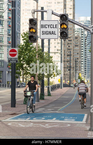 Bicycle signal, Toronto, Canada Stock Photo - Alamy