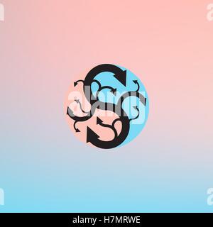 4 way arrows icon. minimal and creative icon isolated on white ...