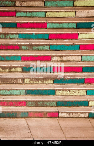 Colourful steps leading up to the Southbank Centre, Waterloo, London ...