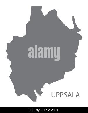 Map of Uppsala County, a province of Sweden Stock Vector Image & Art ...