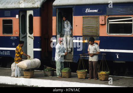 INDONESIA, Java, railway station Surabaya, Indonesian railways, waiting ...