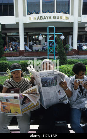 INDONESIA, Java, railway station Surabaya, Indonesian railways Stock ...
