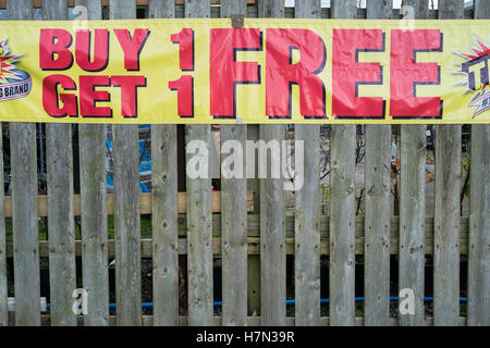 Buy One Get one Free BOGOF Red and Yellow Sales promotion Poster ...