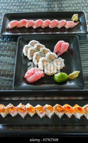 Pohnpei Micronesia beautiful sushi colorful fish food spiced crab in ...