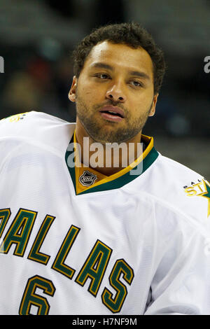 Dallas Stars defenseman Trevor Daley (6) skates the ice during warm ups ...