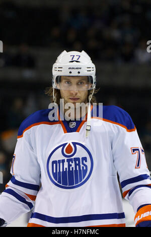 Edmonton Oilers' Tom Gilbert against the Phoenix Coyotes in an NHL ...