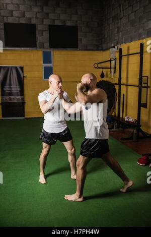 Two boxer practicing boxing in fitness studio Stock Photo - Alamy
