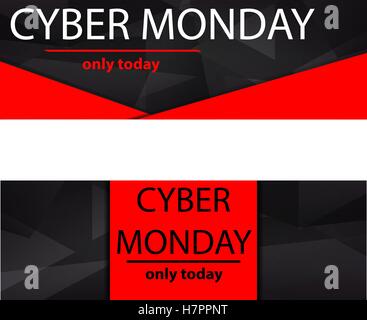 Sale banners design. Cyber monday sale inscription design template ...