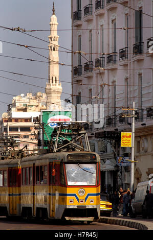 Modern tram in Alexandria, Egypt Stock Photo - Alamy