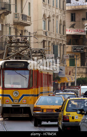 Modern tram in Alexandria, Egypt Stock Photo - Alamy