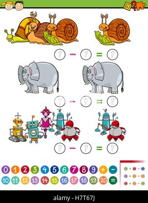 counting cartoon robots educational task for kids Stock Vector Image ...