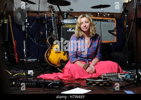 Singer Charlotte Church poses for a portrait in music studio Stock ...
