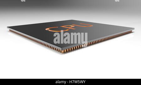 The 3d render Central Computer Processors CPU concept. technology ...