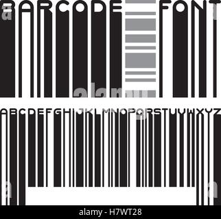 Barcode typeface font Stock Vector Image & Art - Alamy