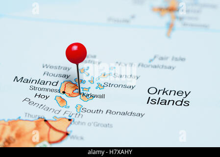 Orkney Islands, tourist map Stock Photo - Alamy